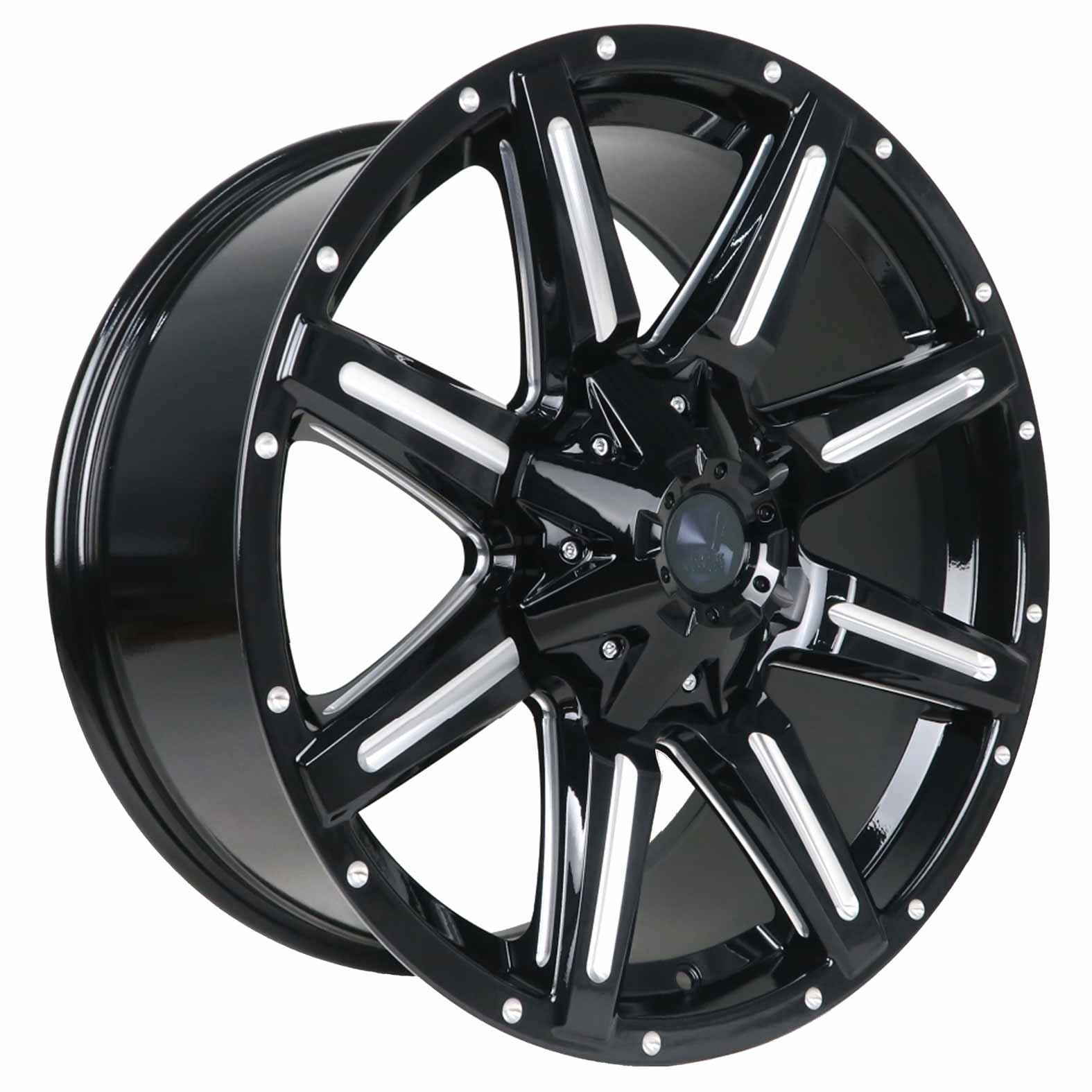 Black Iron Ranger Wheels - Black Gloss Milled | Kal Tire